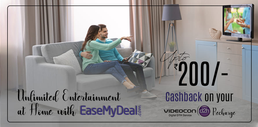 Videocon D2H Recharge Online | TV Recharge on EaseMyDeal